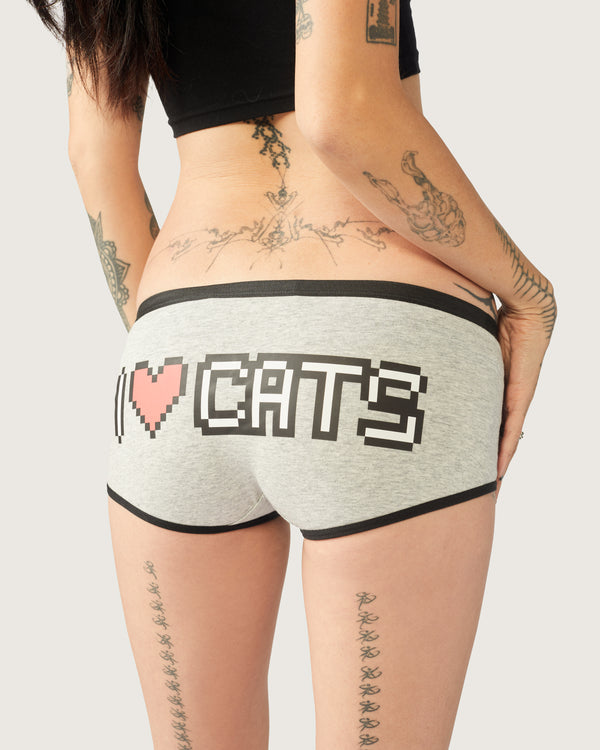 CNC X Dollz 2000's I Heart Cats Boyshorts – Cats n Scribbles